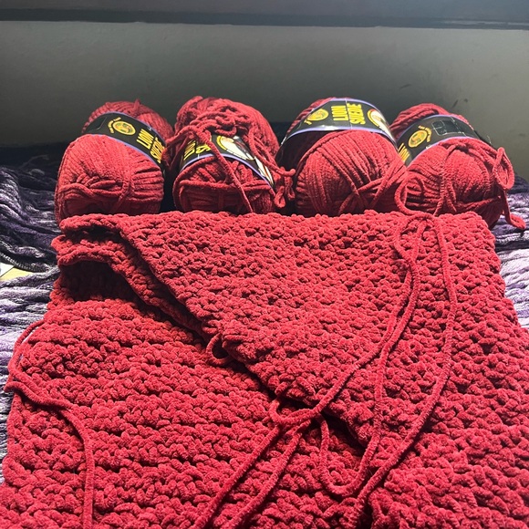 lion brand | Art | Lion Brand Red Yarn Bundle | Poshmark